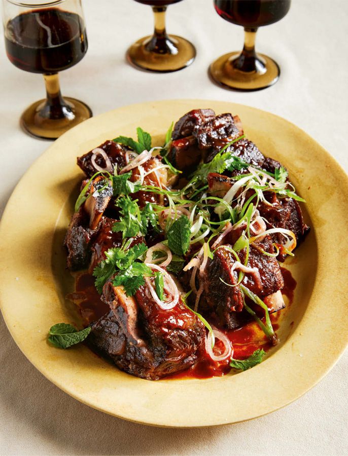 Citrus-Braised Short Ribs with Herb Salad from Colu Cooks by Colu Henry