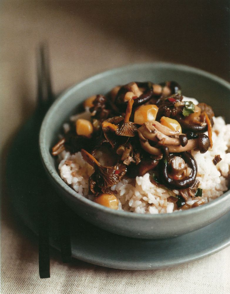 Sticky Rice with Mushrooms and Gingko Nuts from The Complete Mushroom ...