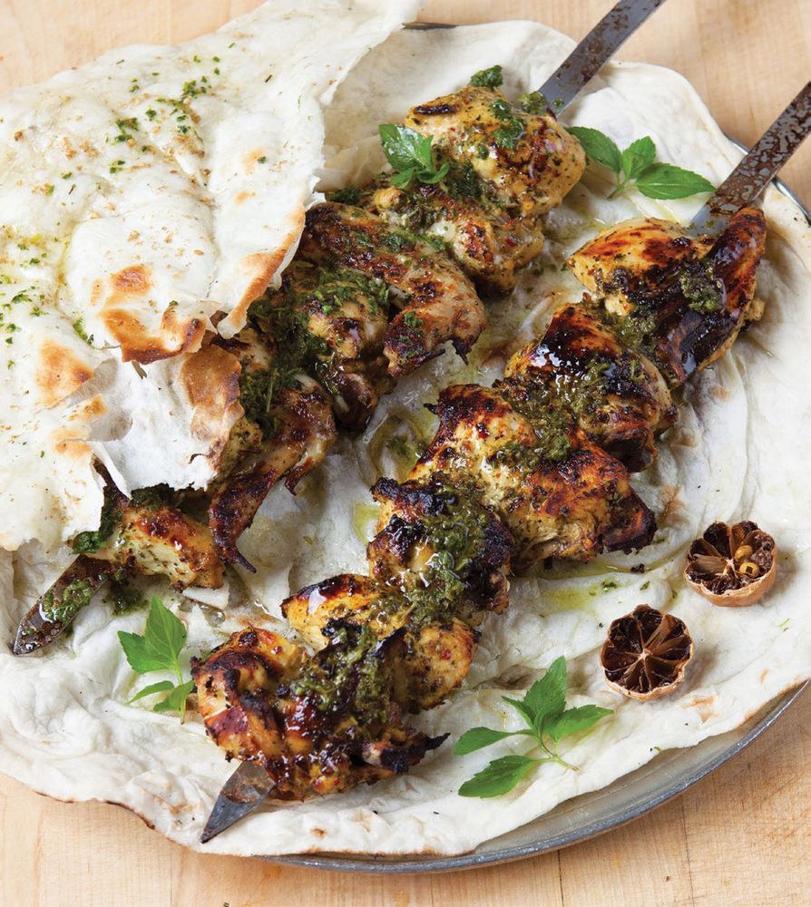 Chicken Kabab with Dried Lime + Mint from Cooking in Iran: Regional Recipes and Kitchen Secrets ...