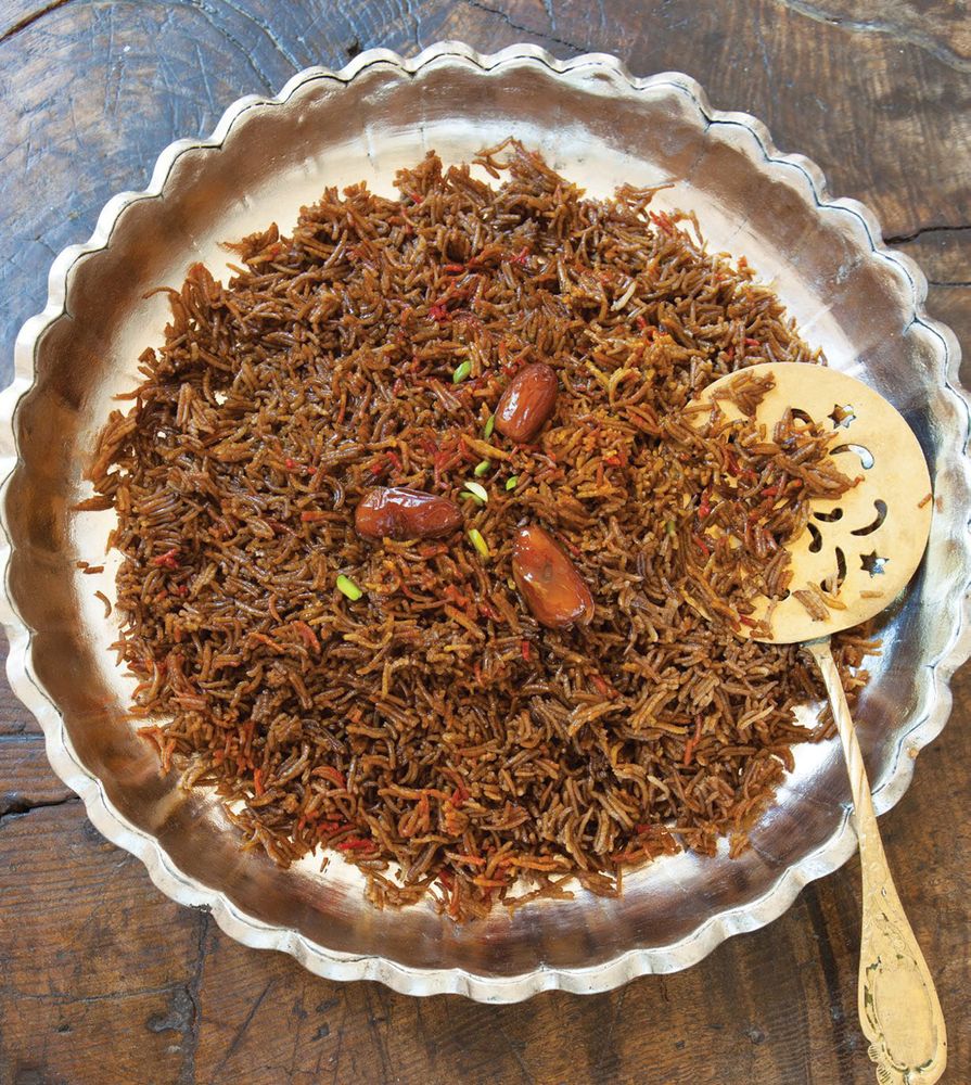 Rice Steamed in Date Molasses from Cooking in Iran: Regional Recipes ...