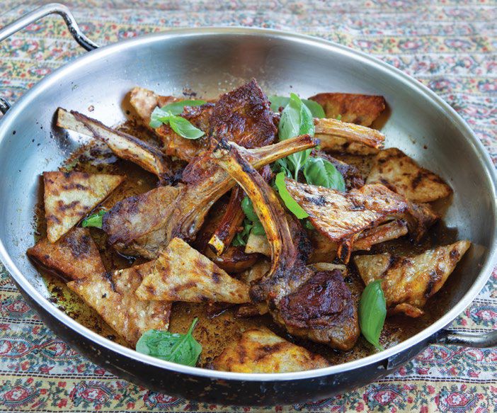 Twice-Cooked Lamb in Tail-Fat with Fried Bread from Cooking in Iran ...
