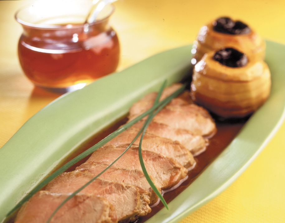 Pork Tenderloin Cameroon with Prune-Stuffed Apples from Cooking with ...