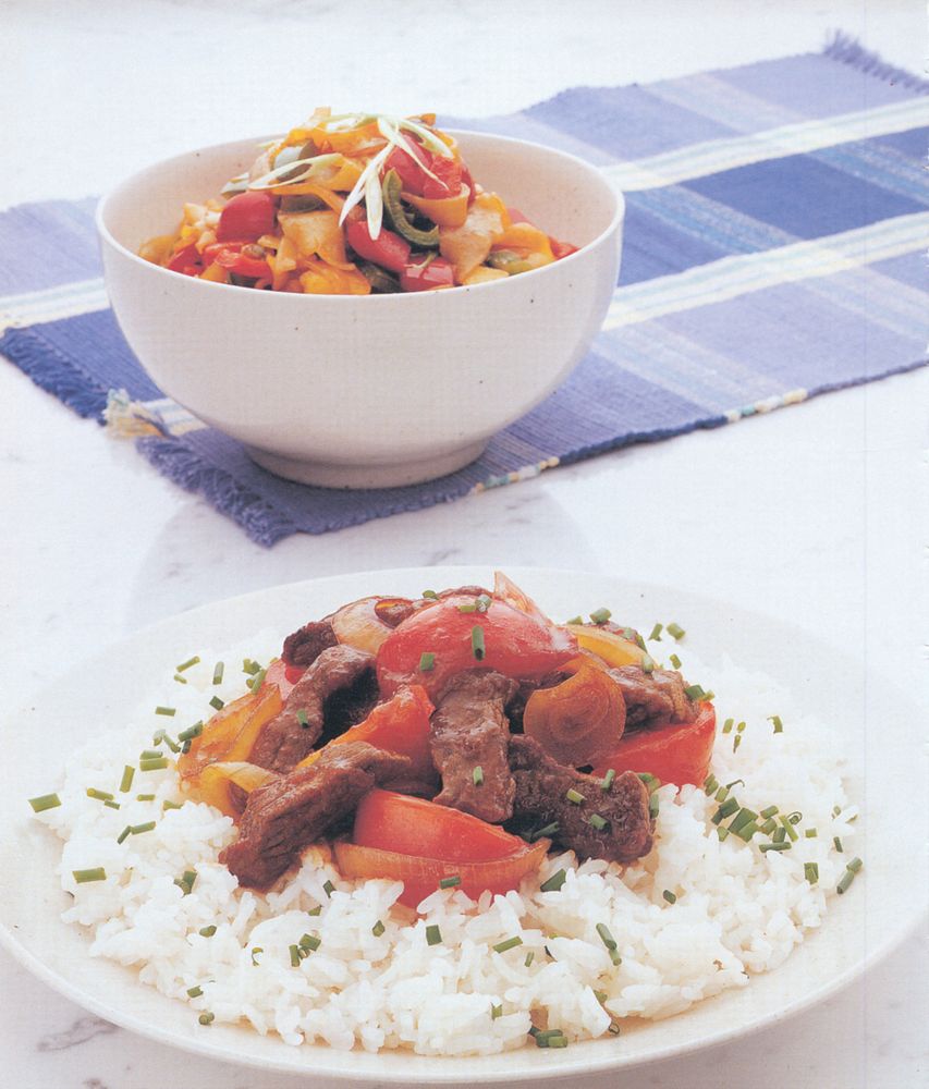 Tomato Beef with Onions from Ken Hom Cooks Noodles & Rice by Ken Hom