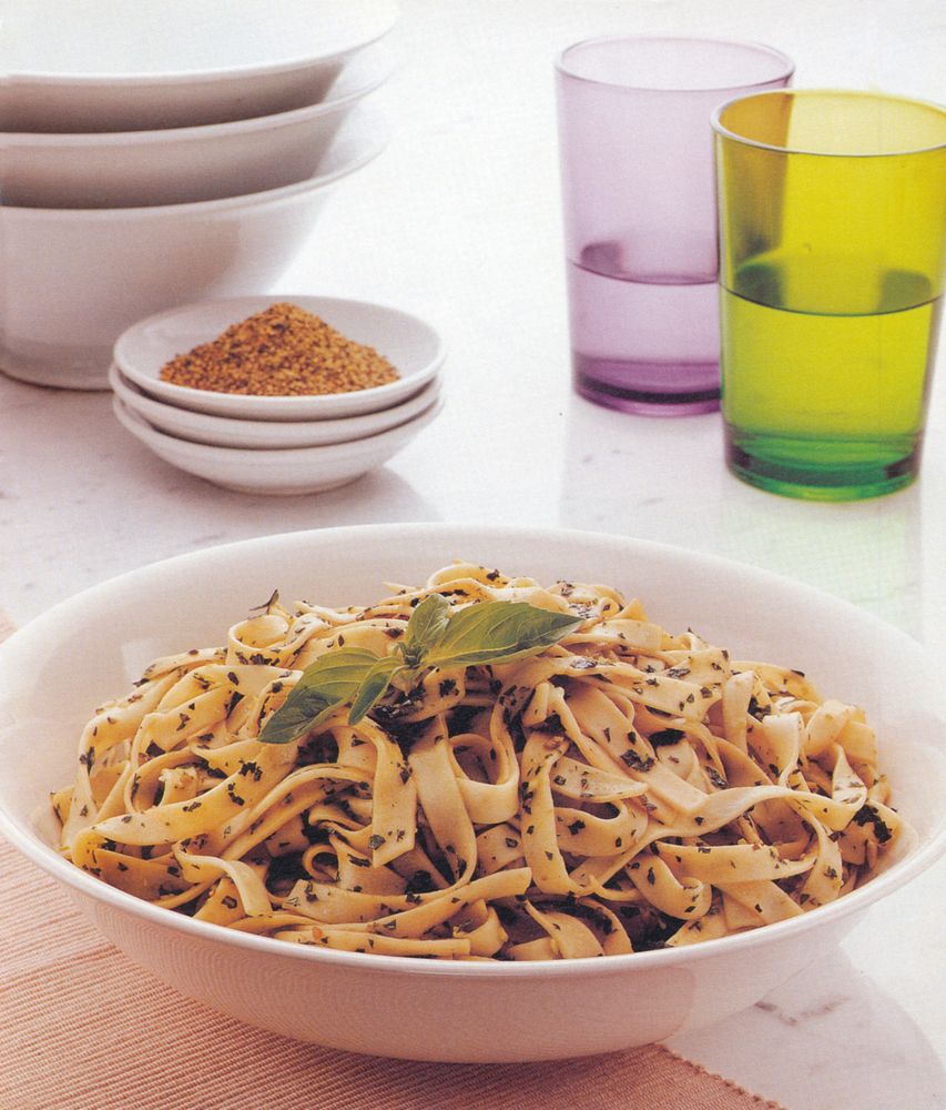 Fresh Pasta with Coriander, Ginger and Basil Pesto from Ken Hom Cooks ...