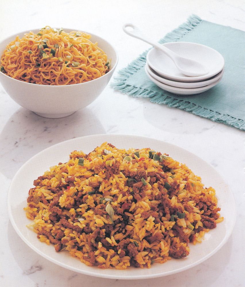 Hot and Spicy Rice with Beef from Ken Hom Cooks Noodles & Rice by Ken Hom