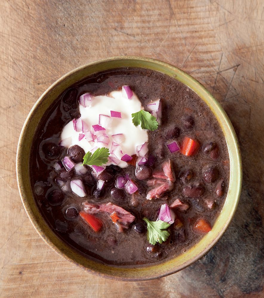 Latin-Style Black Bean Soup from Cooking with Spice by Jennifer Newens