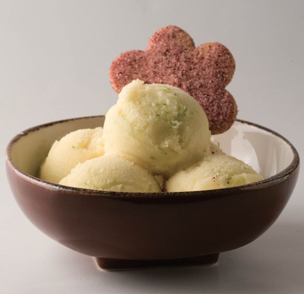 Rose Petal Ice Cream from Dos Caminos Mexican Street Food by Ivy Stark