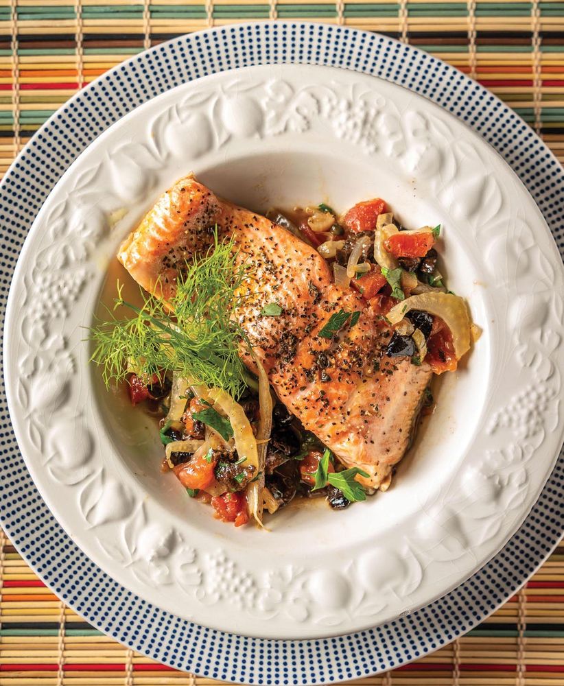 Poached Arctic Char Provençal with Fennel Vinaigrette from Cast-Iron ...