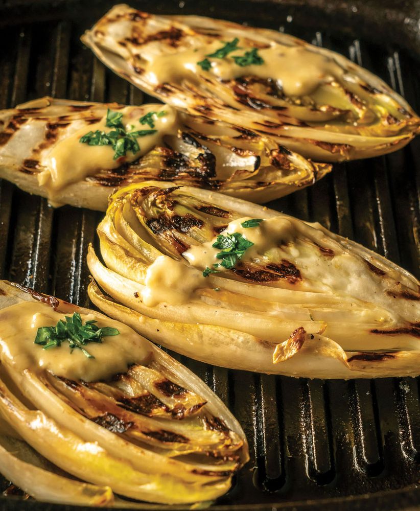 Grilled Belgian Endive with Anchovy Vinaigrette from Cast-Iron Cooking ...