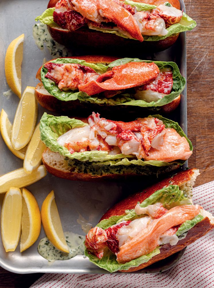 Lobster rolls from Changing Tides: A Cookbook by Roberta Hall McCarron