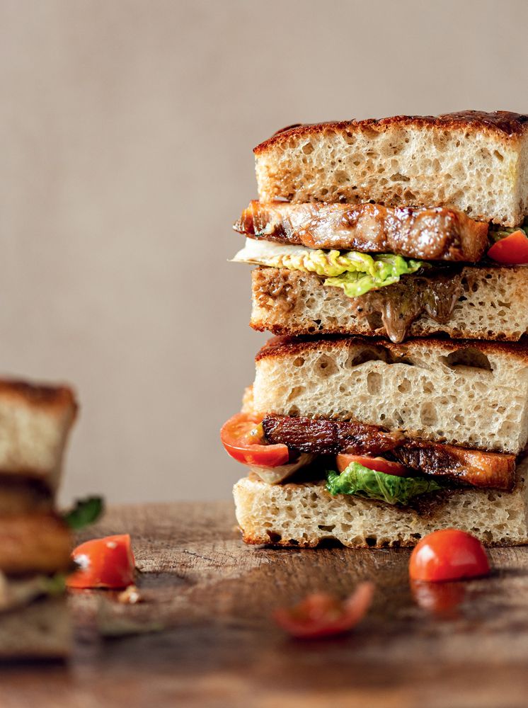 Pork belly B.L.T from Changing Tides: A Cookbook by Roberta Hall McCarron