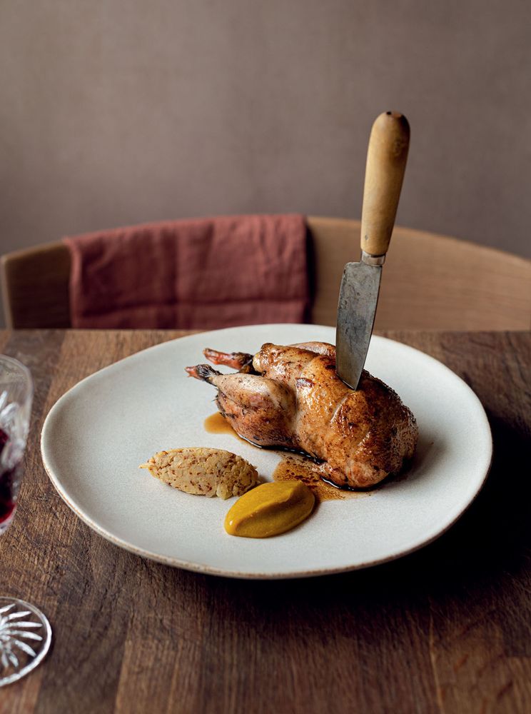 Whole roasted partridge with celeriac and greengages from Changing ...