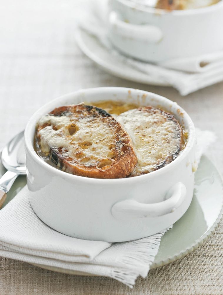 Onion Soup Gratinée from Cheese Obsession by Georgeanne Brennan