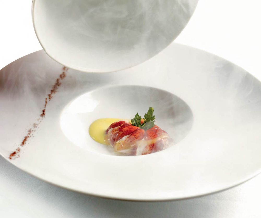 Smoked Kennebunkport Lobster on Parsnip Purée and Paprika Butter Sauce ...