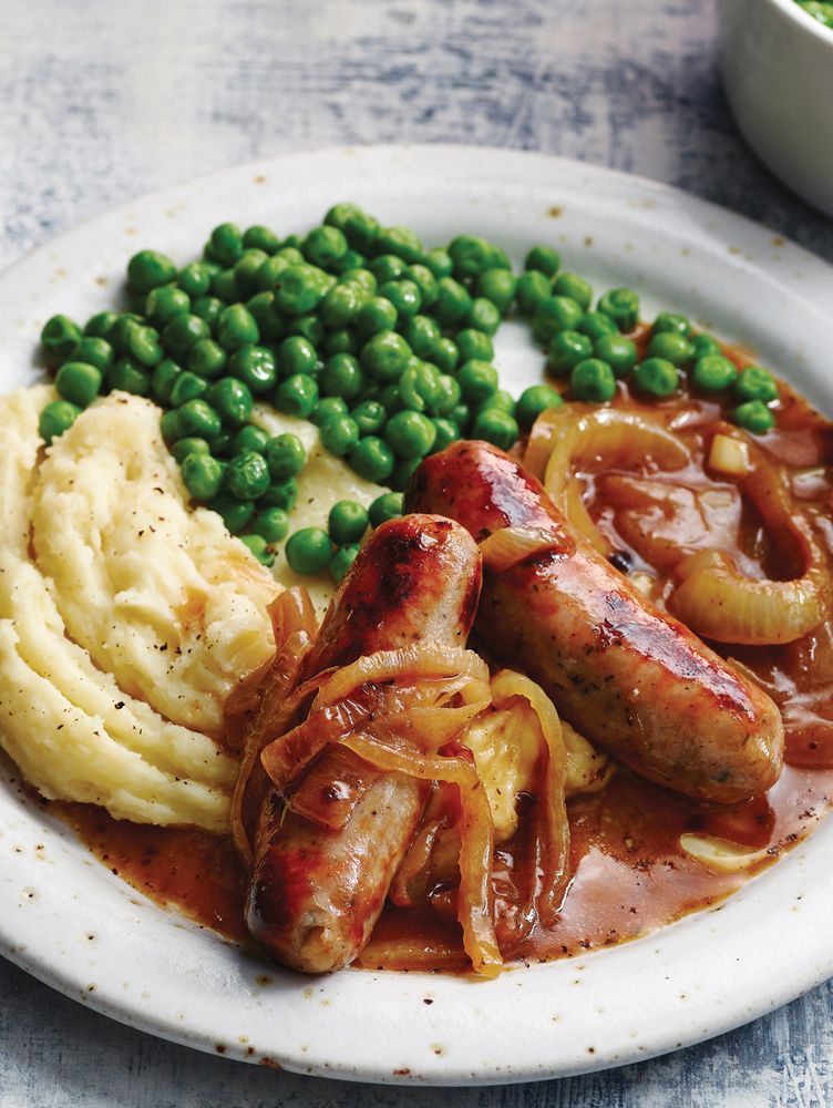 Sausages, Mash & Onion Gravy from The Chefs' Knowledge: The modern ...