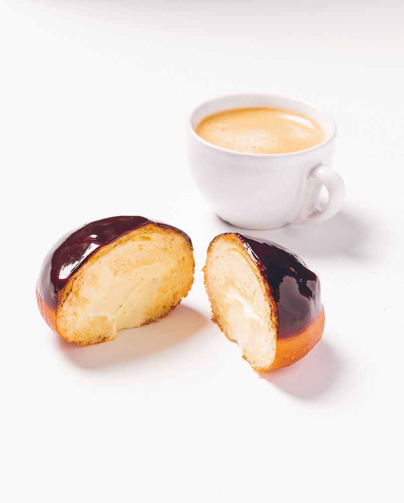 Chocolate + vanilla glazed doughnuts from Chefs Eat Breakfast Too by ...