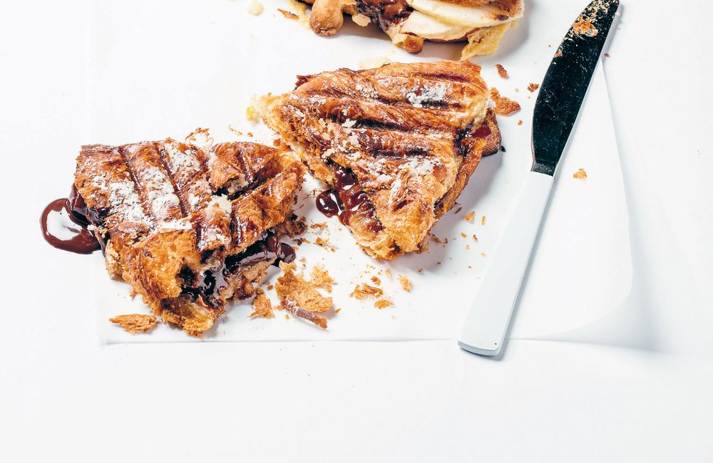 Chocolate + orange marmalade grilled croissant from Chefs Eat Breakfast ...