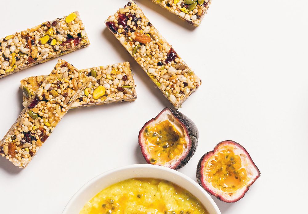 Fruit + nut breakfast bars from Chefs Eat Breakfast Too by Darren Purchese