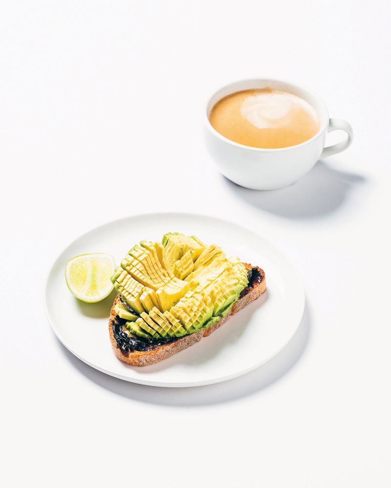 Avocado + Vegemite toast from Chefs Eat Breakfast Too by Darren Purchese