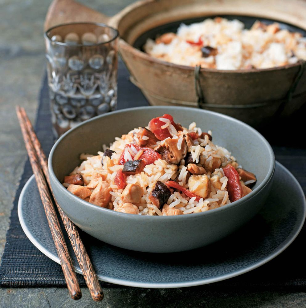 Clay-Pot Rice with Salt Fish from China: A Cookbook by Terry Tan