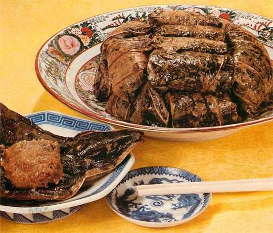 Steamed Duck in Lotus Leaves from Pei-Mei’s Chinese Cookbook by Fu Pei-Mei