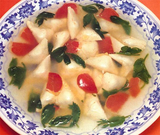 Stuffed Bean Curd in Soup from Pei-Mei’s Chinese Cookbook by Fu Pei-Mei