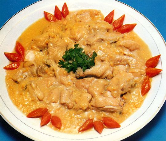 Diced Chicken with Sweet Corn from Pei-Mei’s Chinese Cookbook by Fu Pei-Mei