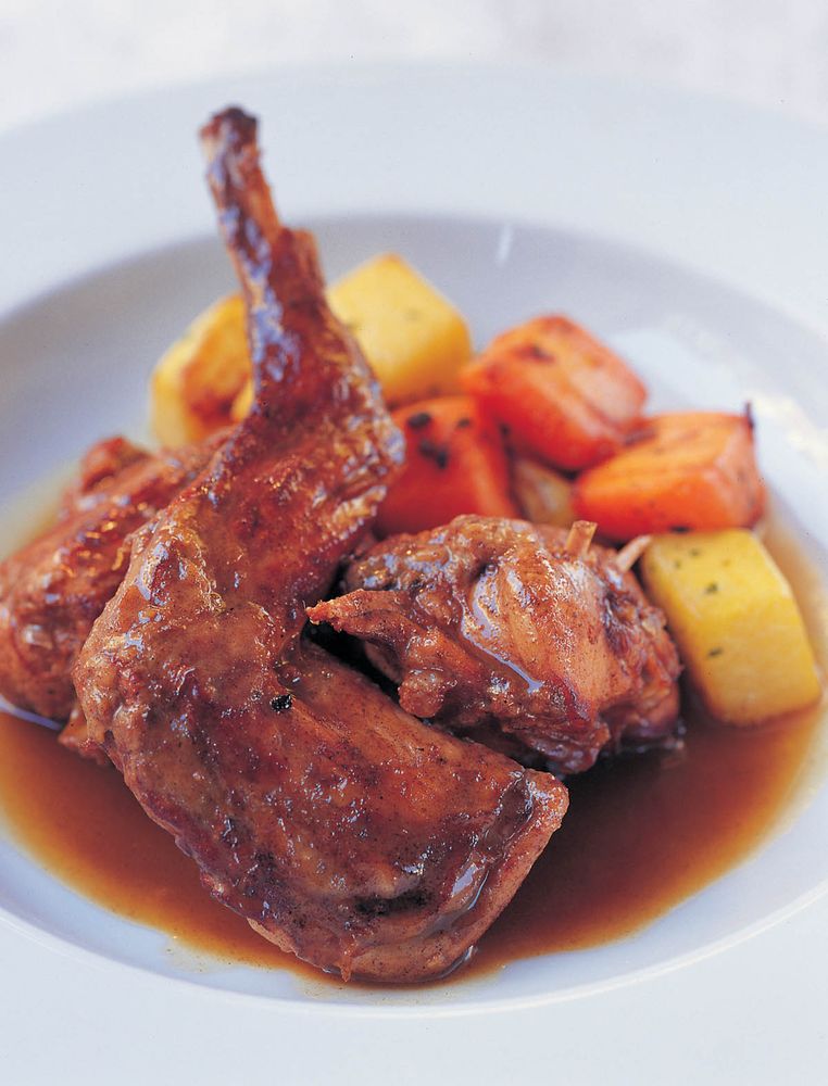 Rabbit Braised in Red Wine with Orange and Allspice from Classic Bull ...