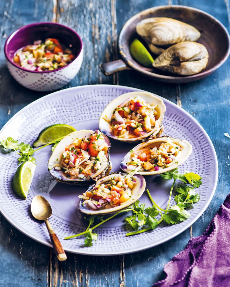 Clam Ceviche in the Shell from Claudia's Cocina: A Taste of Mexico from ...