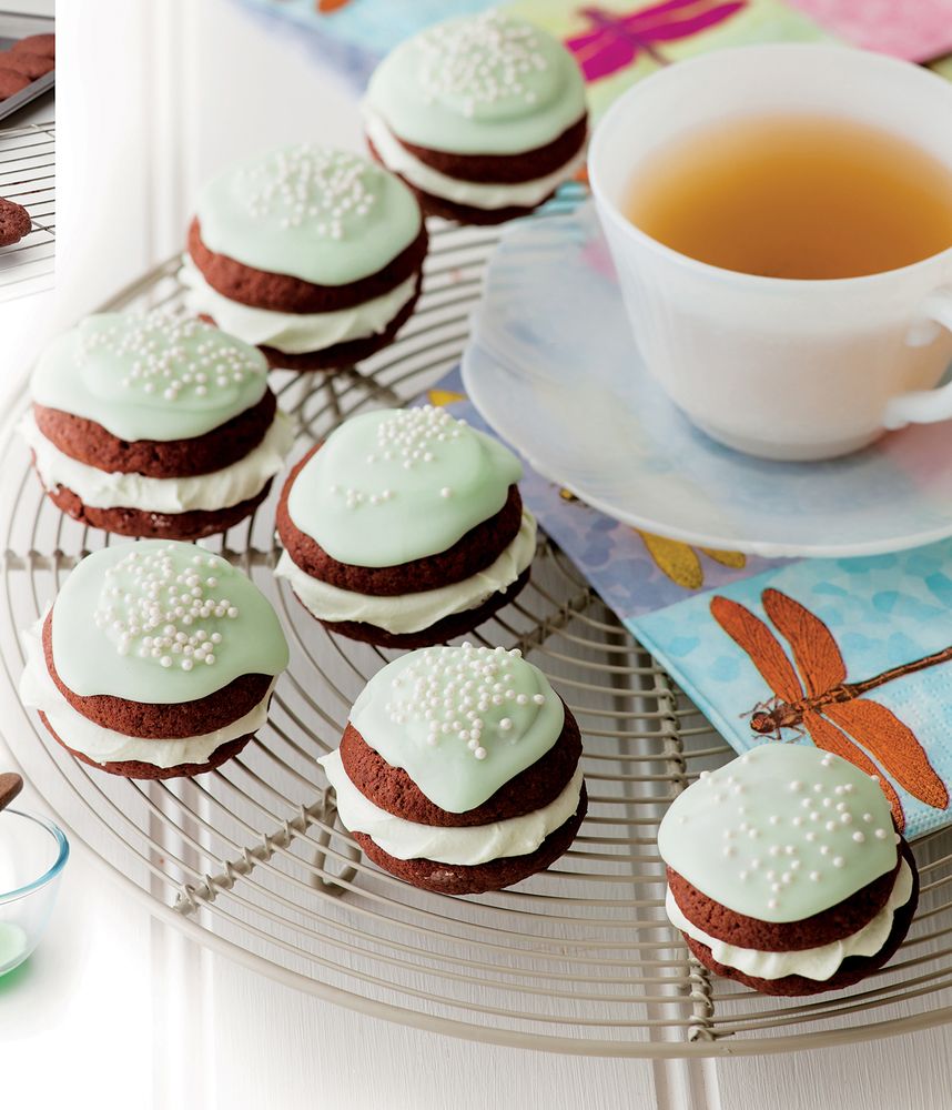 Marshmallow Mint Chocolate Whoopie Pies from Cupcakes for Kids by Rosie ...