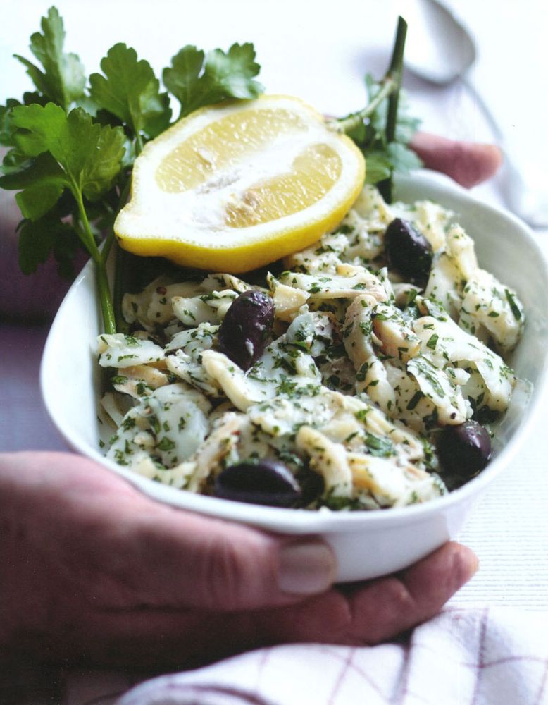 Salt Cod Salad from An Invitation to Italian Cooking by Antonio Carluccio