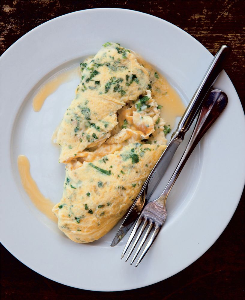 Omelette Fines Herbes from A Long and Messy Business by Rowley Leigh