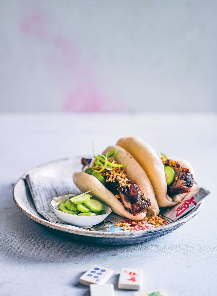 Braised Pork Belly with Spring Onions and Crushed Peanuts Bao from My ...