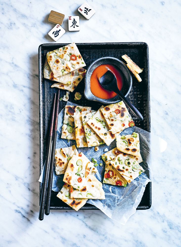 Chinese Spring Onion Pancakes from My Asian Kitchen by Jennifer Joyce