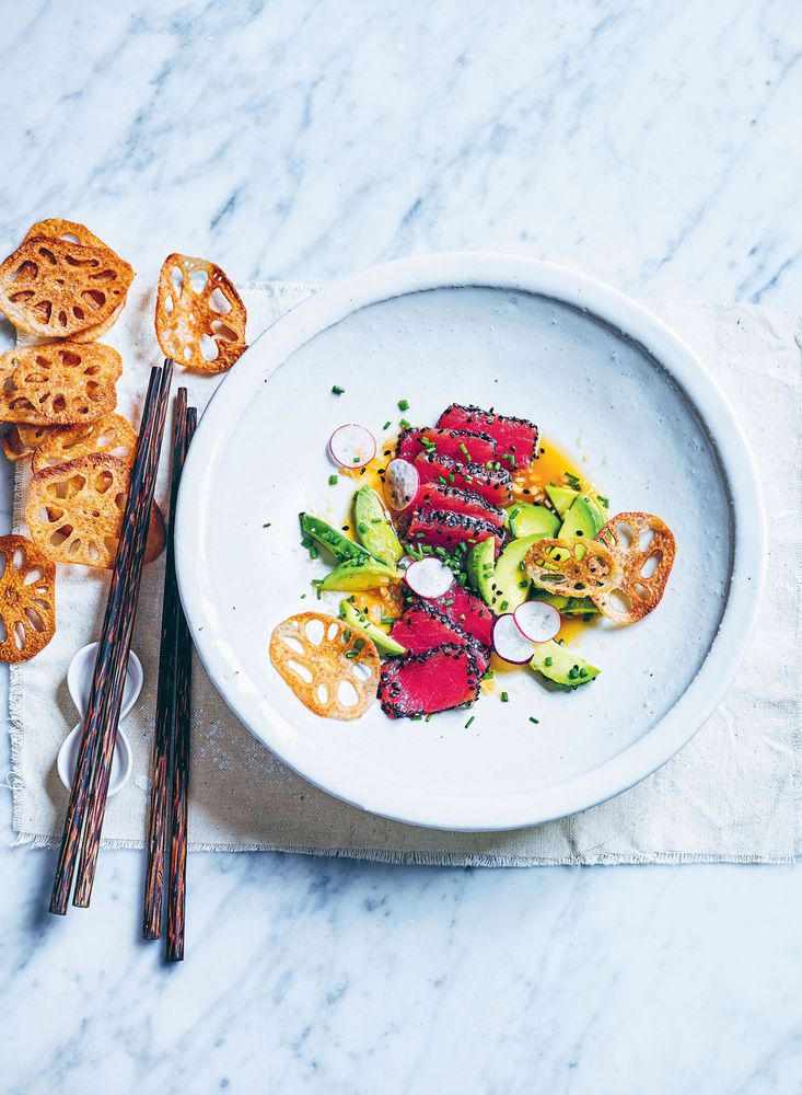 Tuna Sashimi with Avocado and Citrus Dressing from My Asian Kitchen by ...