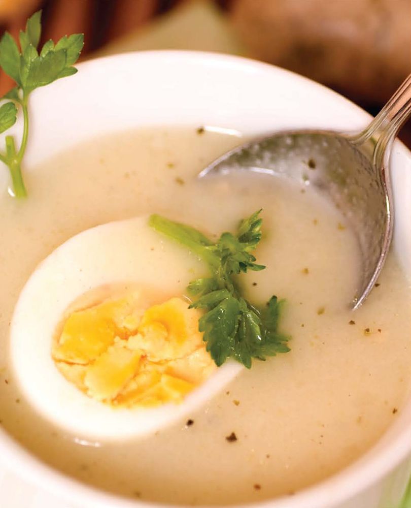 Sour rye soup from Authentic Polish Cooking: 120 Mouthwatering Recipes ...