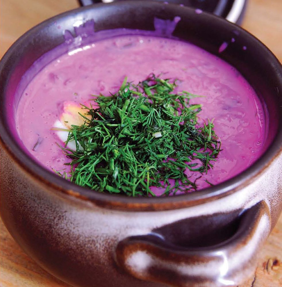 Chilled beet soup from Authentic Polish Cooking: 120 Mouthwatering ...