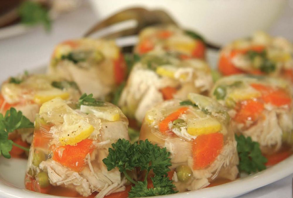 Chicken aspic from Authentic Polish Cooking: 120 Mouthwatering Recipes ...
