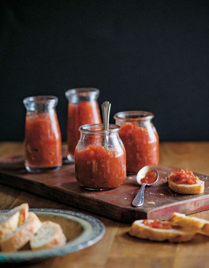 Red Tomato Jam with Fresh Ginger from Bountiful by Todd Porter and Diane Cu