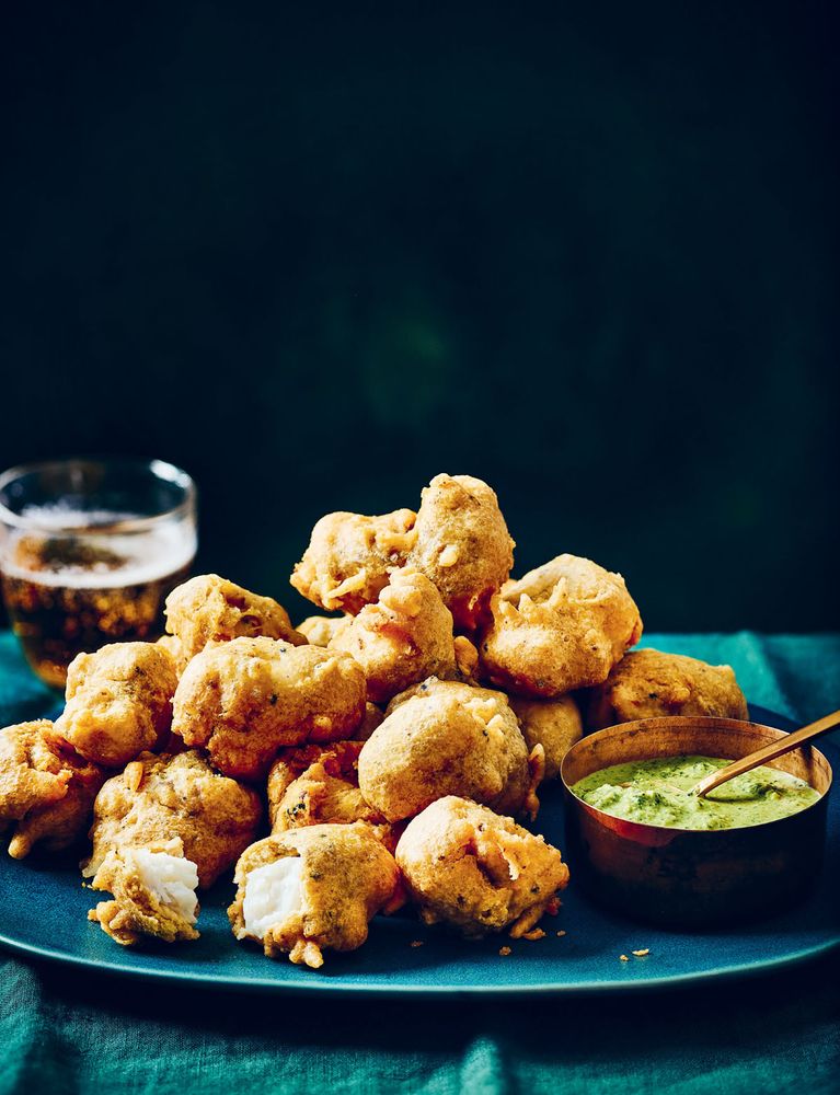Popping Spice Monkfish Scampi with Coconut and Chilli Raita from Bold ...