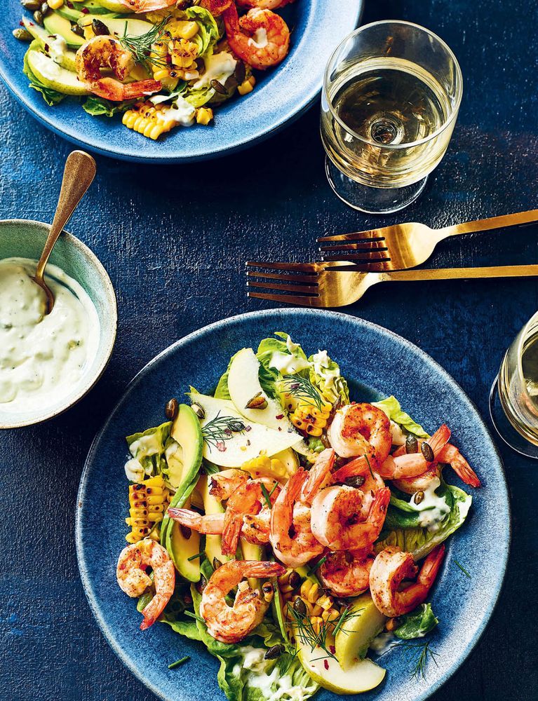 Punchy Prawn and Pear Salad with Blue Cheese Dressing from Bold: Big ...
