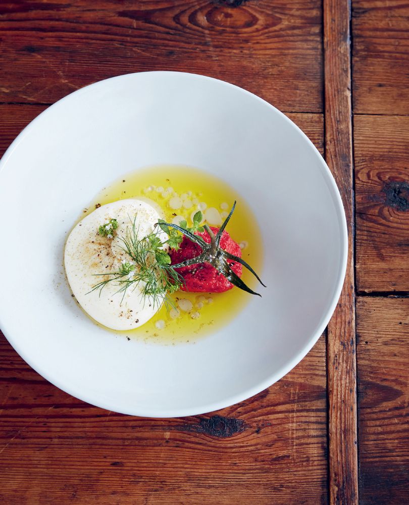 Burrata with Vine-Ripened Tomato & Fennel Pollen from Boronia Kitchen ...
