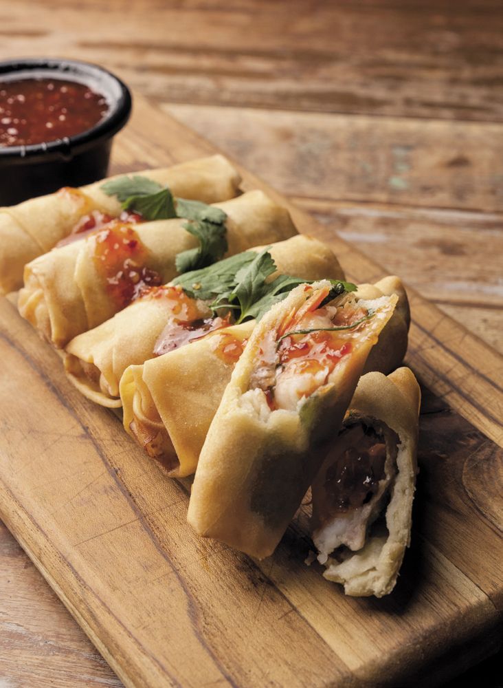 Sage Sausage Spring Rolls with Shrimp and Vietnamese Dipping Sauce from ...