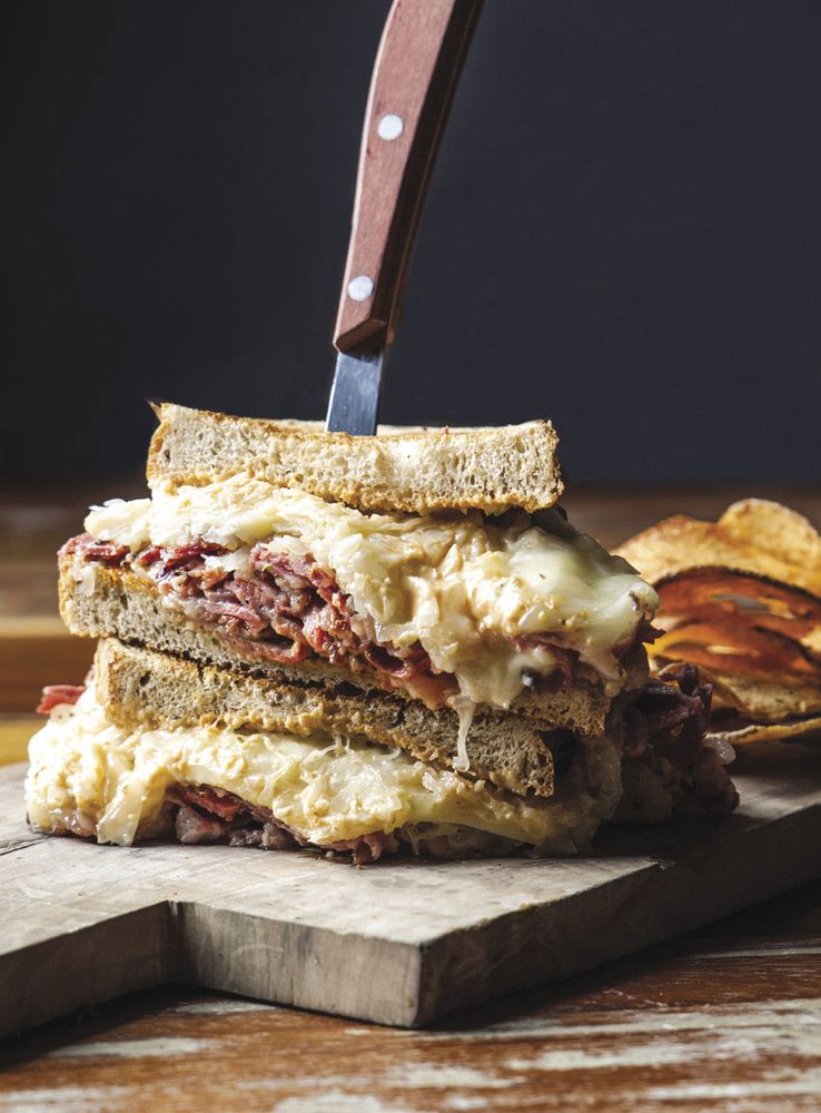 Lamb Reuben with Special Sauce from The Bacon Bible by Peter Sherman