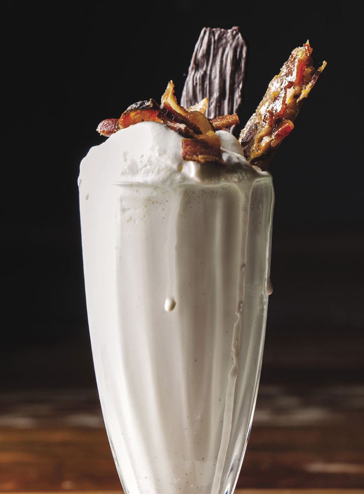 Bourbon Bacon Floater Maple Milkshake from The Bacon Bible by Peter Sherman