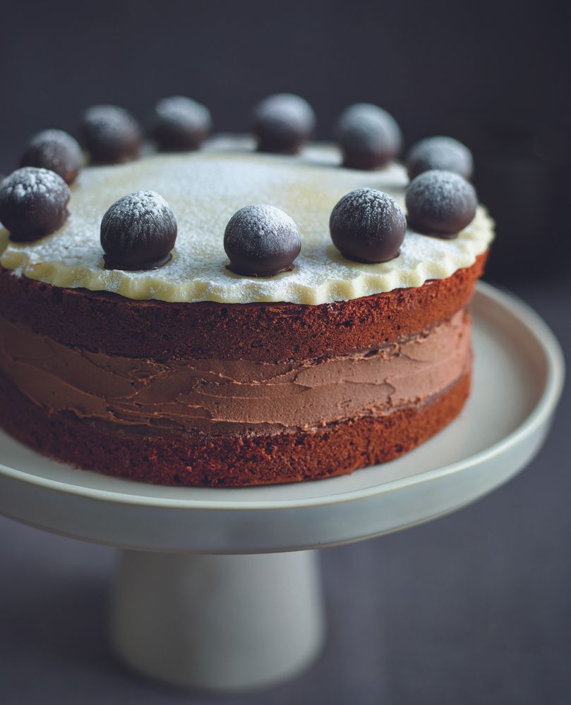 Chocolate Fruit, Hazelnut & Almond Simnel Cake from Bake by Lorraine ...