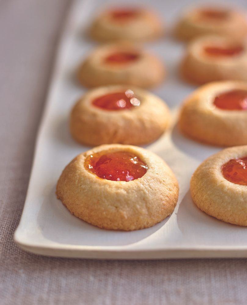 Almond & Apricot Thumbprint Cookies from Bake by Lorraine Pascale