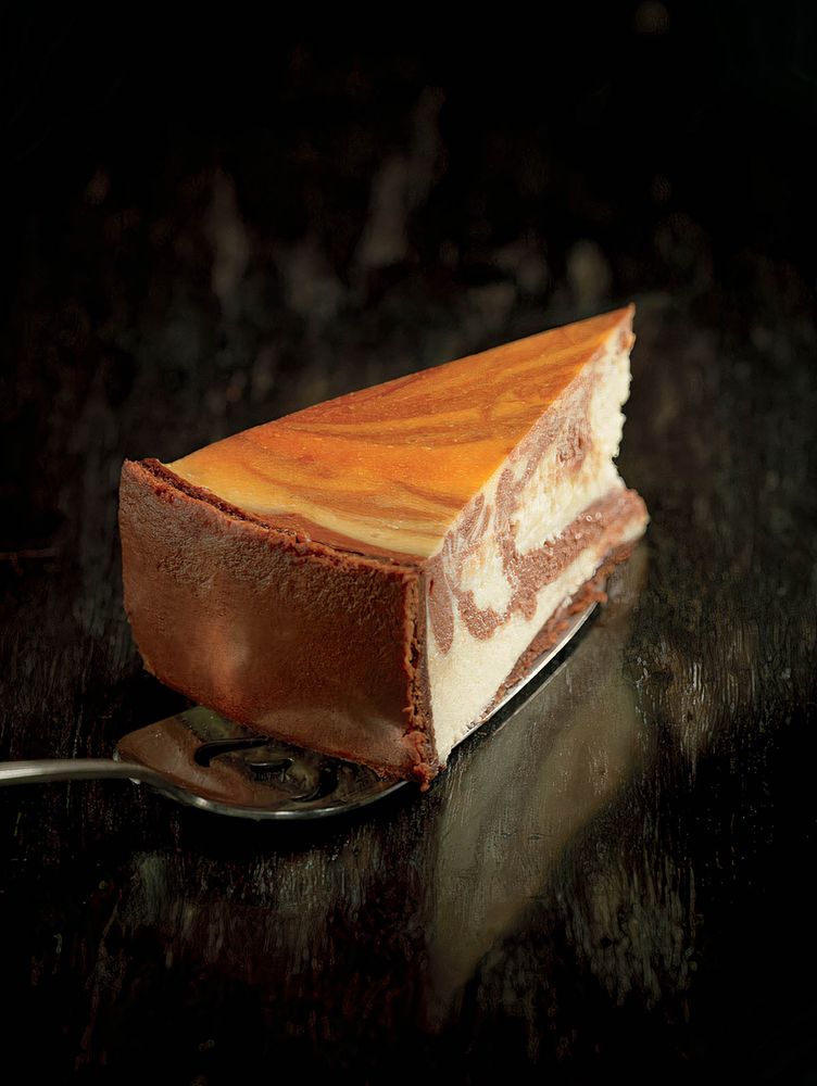 Marble White and Dark Chocolate Cheesecake from The Baking Bible by ...