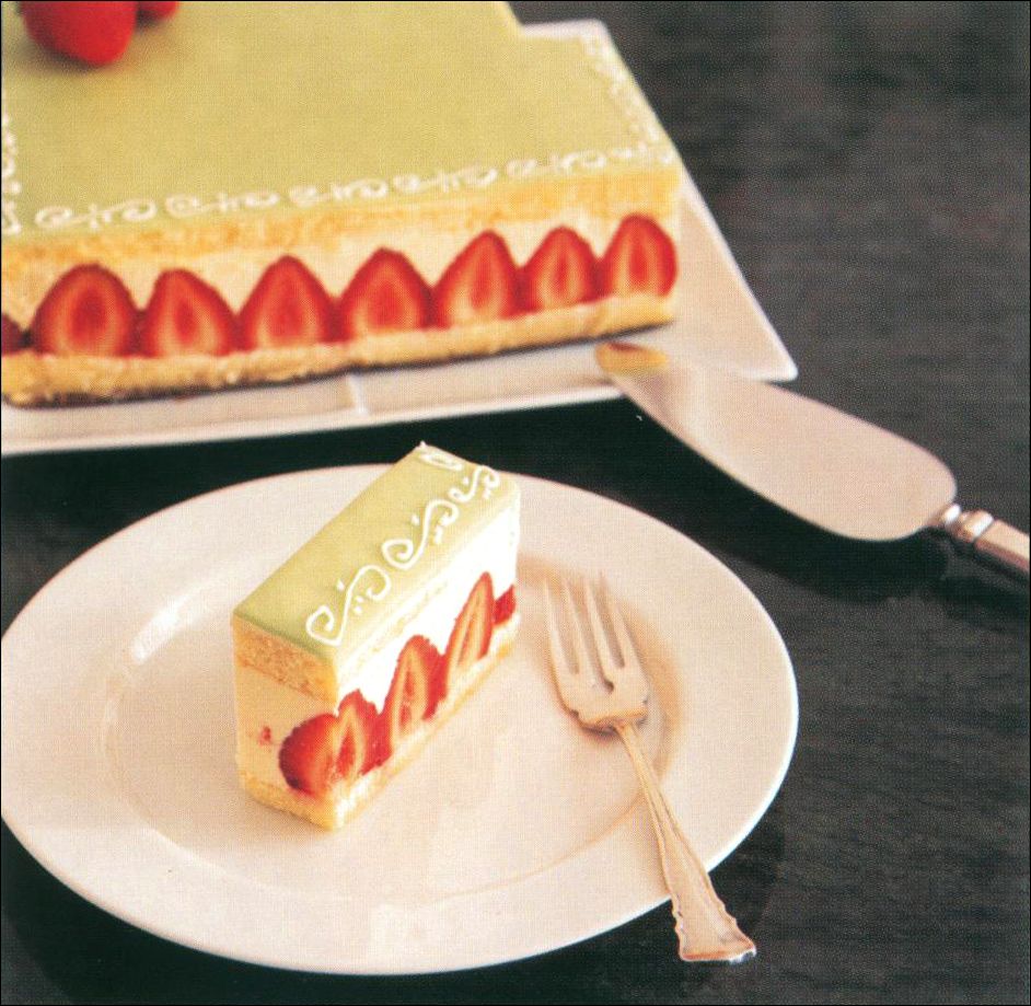 Classic Strawberry-Marzipan Cake from Baking by James Peterson