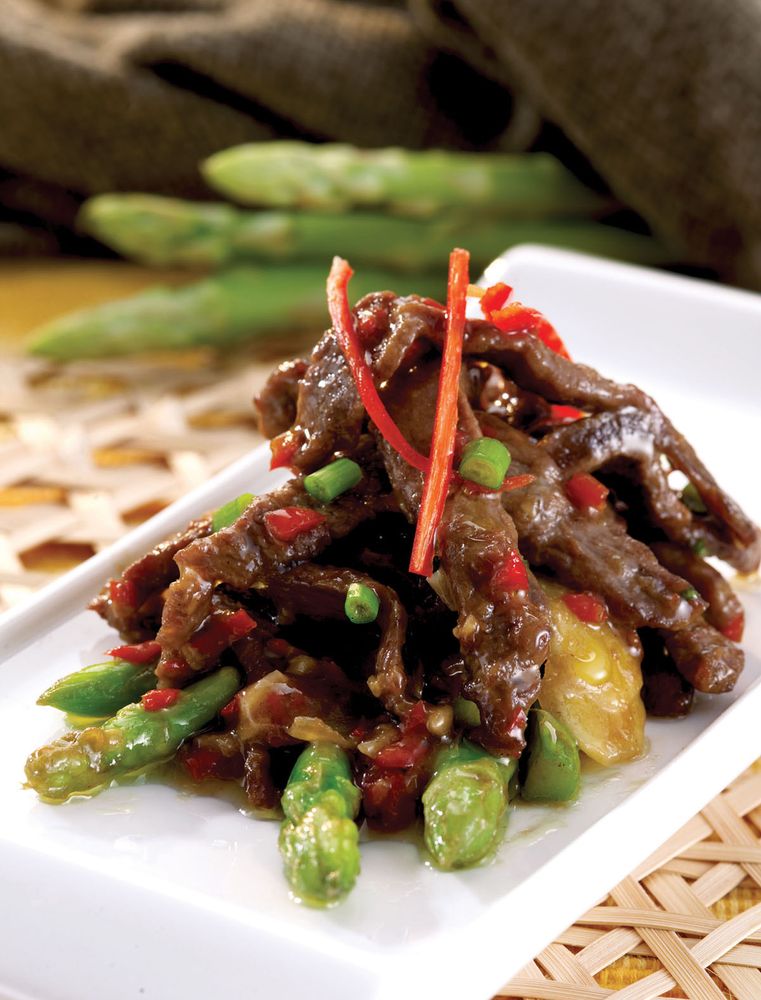 Stir-Fried Ginger Beef with Asparagus from The Best of Chef Wan Volume ...